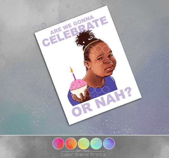 Funny Internet Meme Birthday Card Unique Kraft by ColorBlendPrints