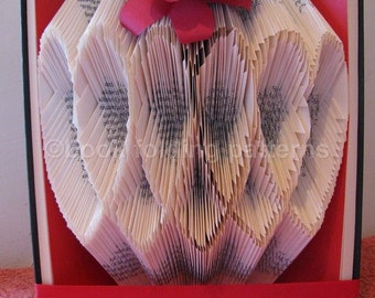 5 inverted Heart Book Folding Pattern