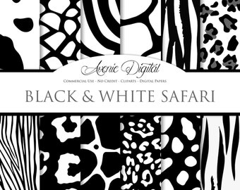 Wild & Classic Animal prints Digital paper set Leopard