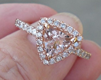 Triangle stone ring | Etsy