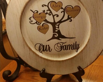 Popular items for family tree plate on Etsy