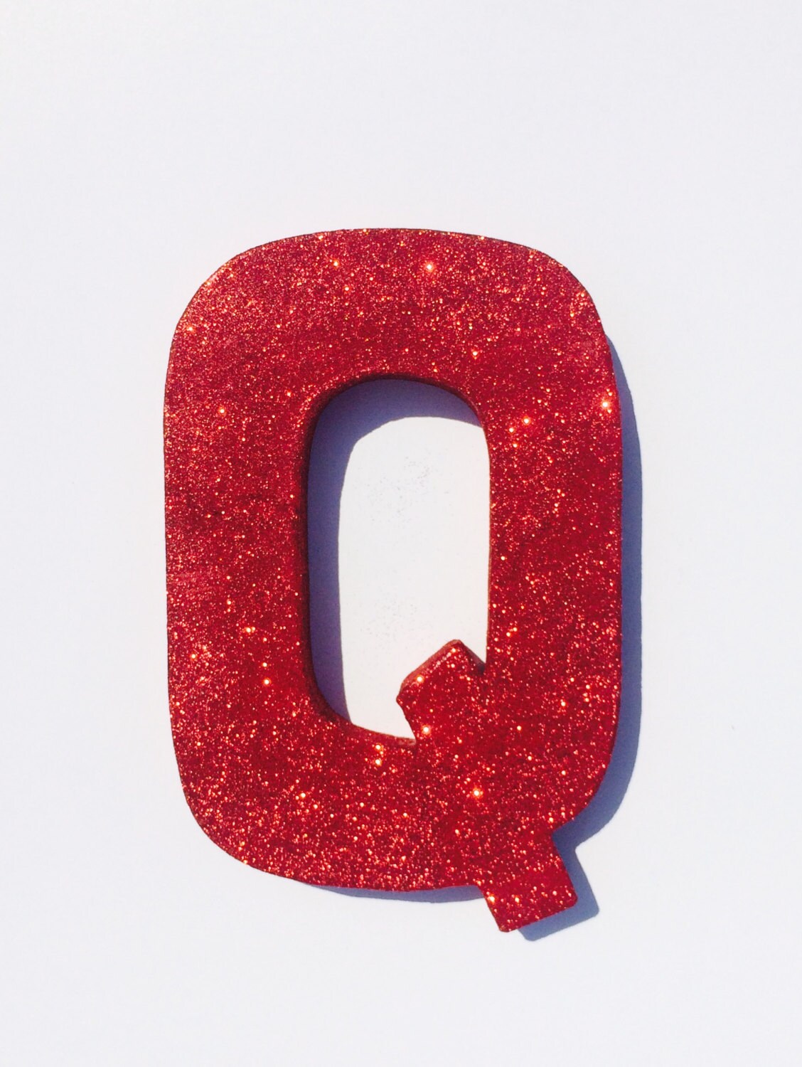 red glitter letters decorative wall letters by pollyPOPdecor