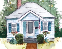 Popular items for custom house drawing on Etsy