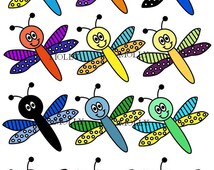 Popular items for dragonfly clipart on Etsy