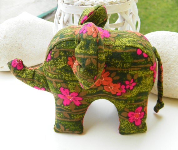 Free Shipping Handmade Elephant Stuffed Toy Home by RageRabbit