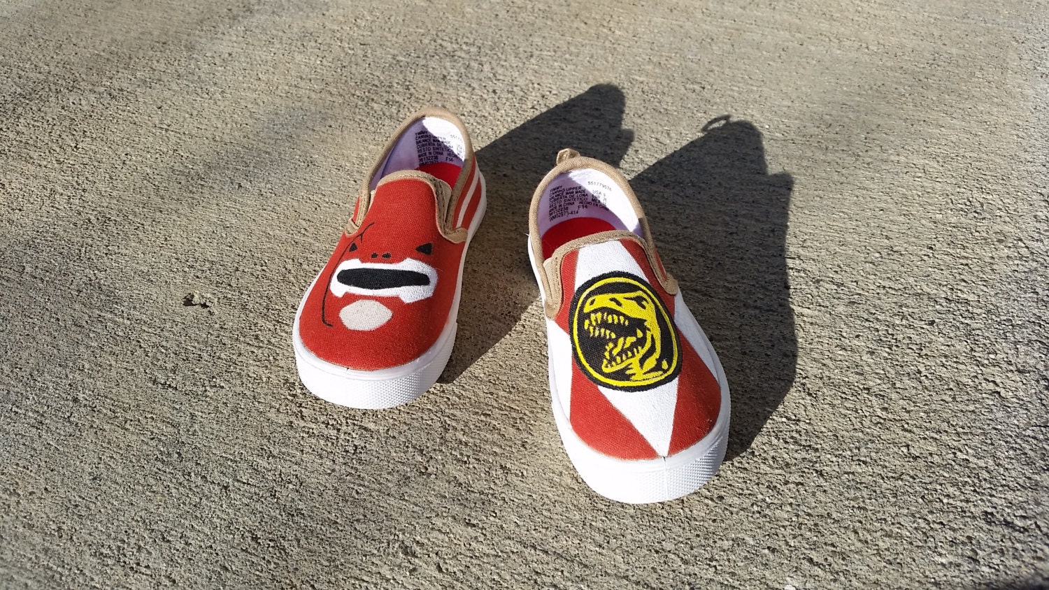 Power Ranger Custom shoes by GabesGoodz on Etsy