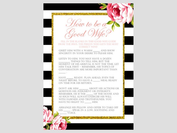 Good Wife Guide how to be good wife 1950's by MagicalPrintable