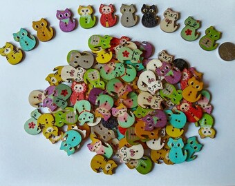 Wooden button | Etsy