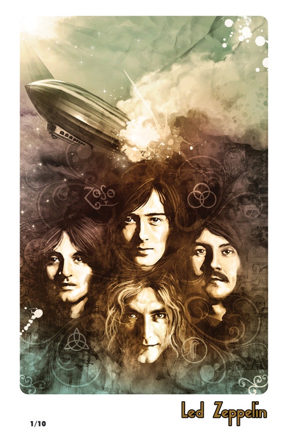 Led Zeppelin limited Fine art print by BluewaterProductions