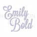2 Inch Bold Embroidery Font Emily Satin Stitch Interlocking BX
