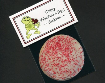 Frog Valentine Treat Bags Valentine Frog Toppers Frog Small
