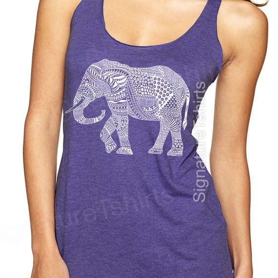 Elephant Tank top. Women's Tank Top. Workout by signaturetshirts