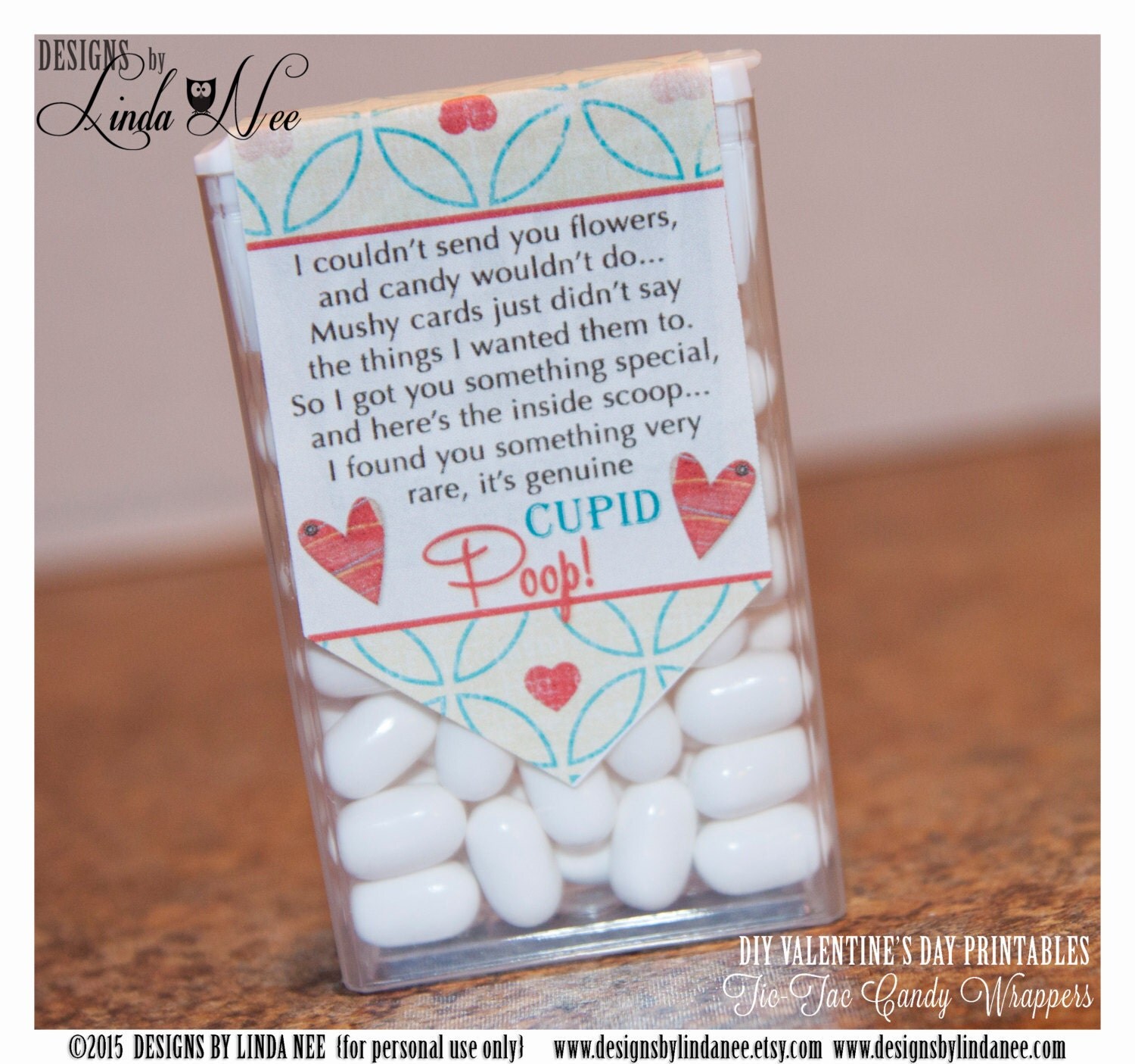 Tic Tac CUPID POOP POEM Valentine Printable Wrapper Party