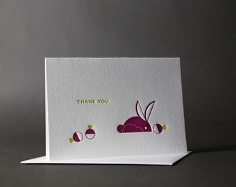 Rabbit thank you | Etsy