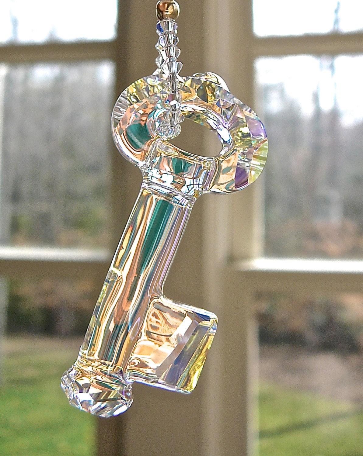 Swarovski Crystal Key 50mm 2 Crystal Key and Heart