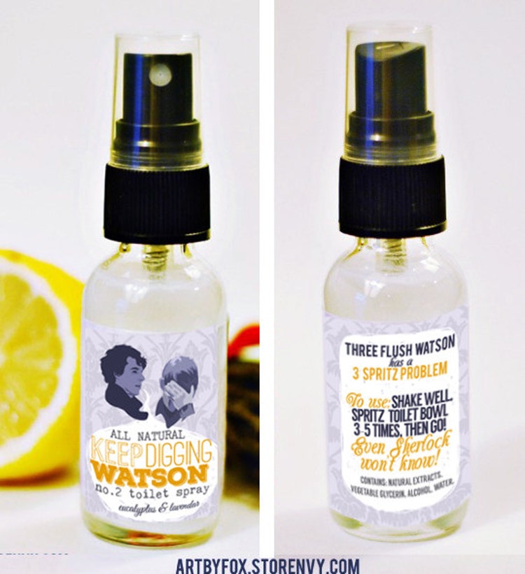No Shit Sherlock Toilet Sprays by FoxEstacado on Etsy