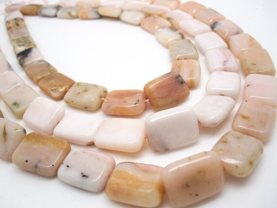 Pink Opal Beads Pink Peruvian Opal Pink Opal by loveofjewelry