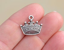 Unique crown charm jewelry related items | Etsy