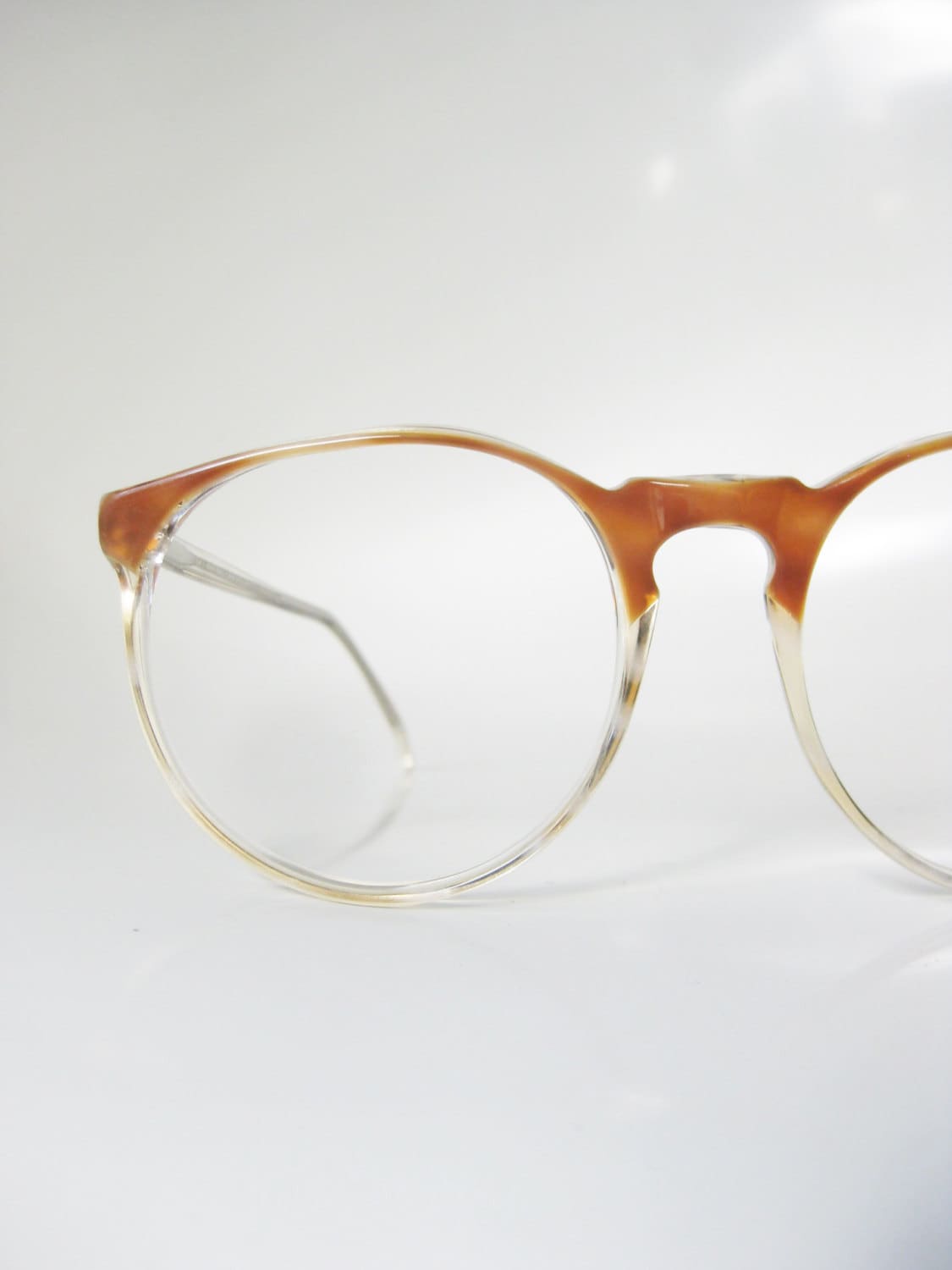 Round Horn Rim Eyeglasses 1960s Jean Lafont Vintage Deadstock Clear ...