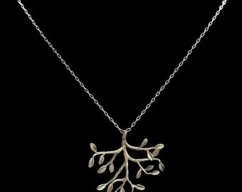 SALE 20% OFF Rhodium Platinum Necklace with a Tree of Life, Tree Branch ...