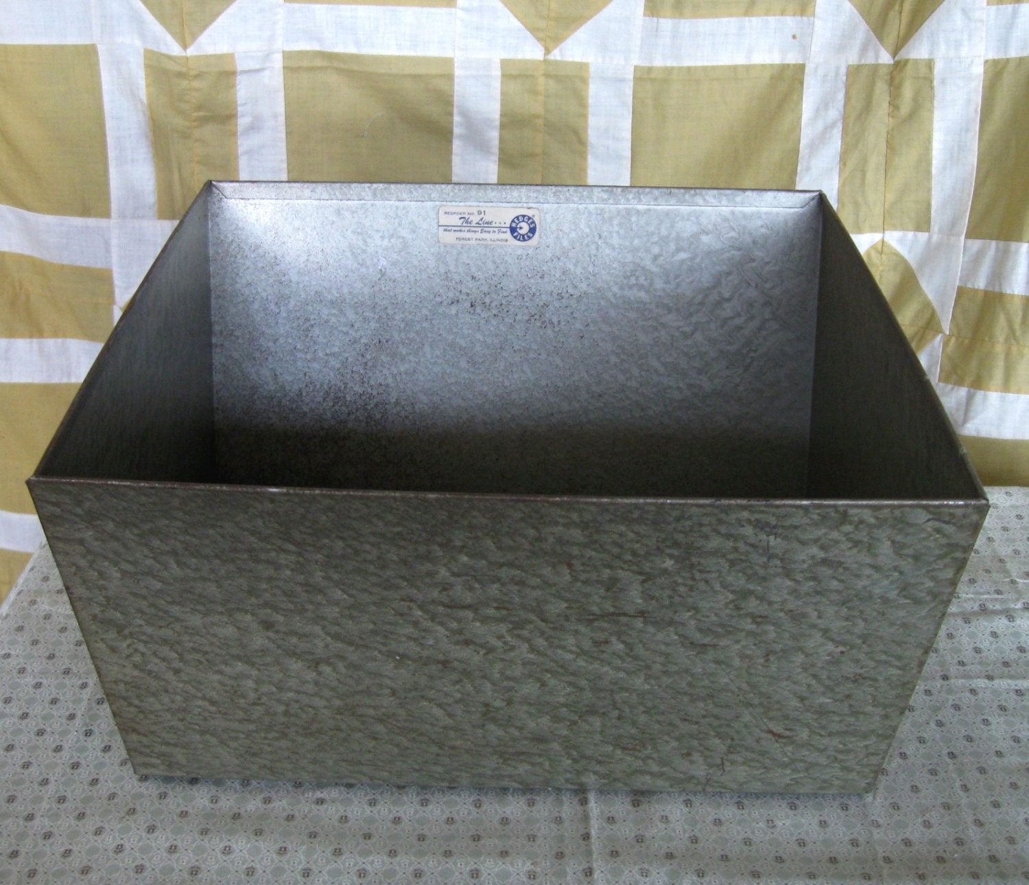 Vintage Metal Storage Industrial Metal File Bin Organization Basket ...