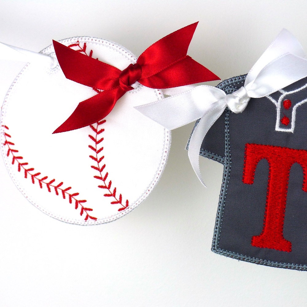 Baseball Banner In the hoop project Machine Embroidery