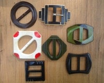 Popular items for bakelite buckles on Etsy