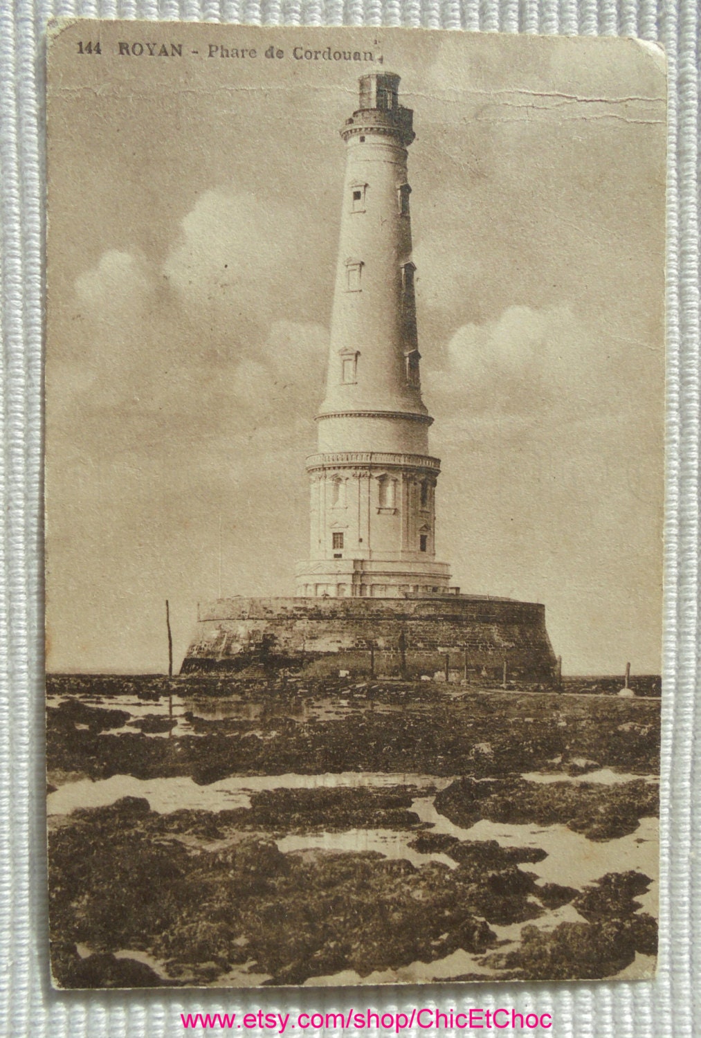 French Vintage Postcard Cordouan Lighthouse Royan by ChicEtChoc