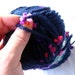 Alize flower yarn. Deep blue color 5156 butterfly yarn
