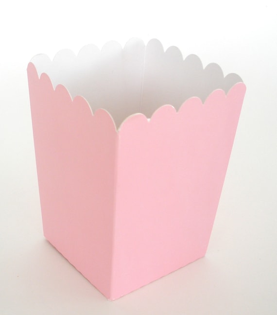PINK Popcorn Boxes 12 ct. Treat Boxes / Favor Boxes / Candy