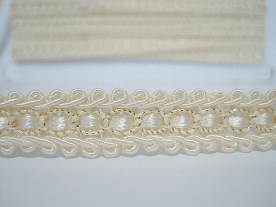 5 Yards Cream Gimp Braid Trim 1 3 Cm wide Gimp Braid Braided 5 Yards Cream Gimp Braid Trim 1 3 Cm wide Gimp Braid Braided