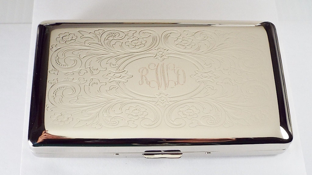 Custom Engraved Personalized 120s Cigarette Case Double Sided