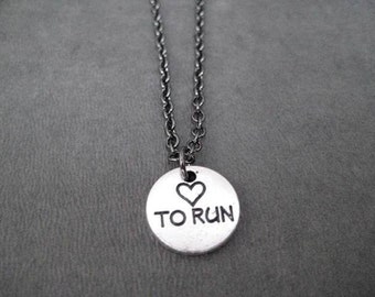 LIVE LAUGH RUN Running Necklace Running Jewelry