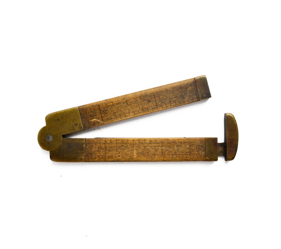 antique folding ruler vintage ruler pocket ruler 6 inch