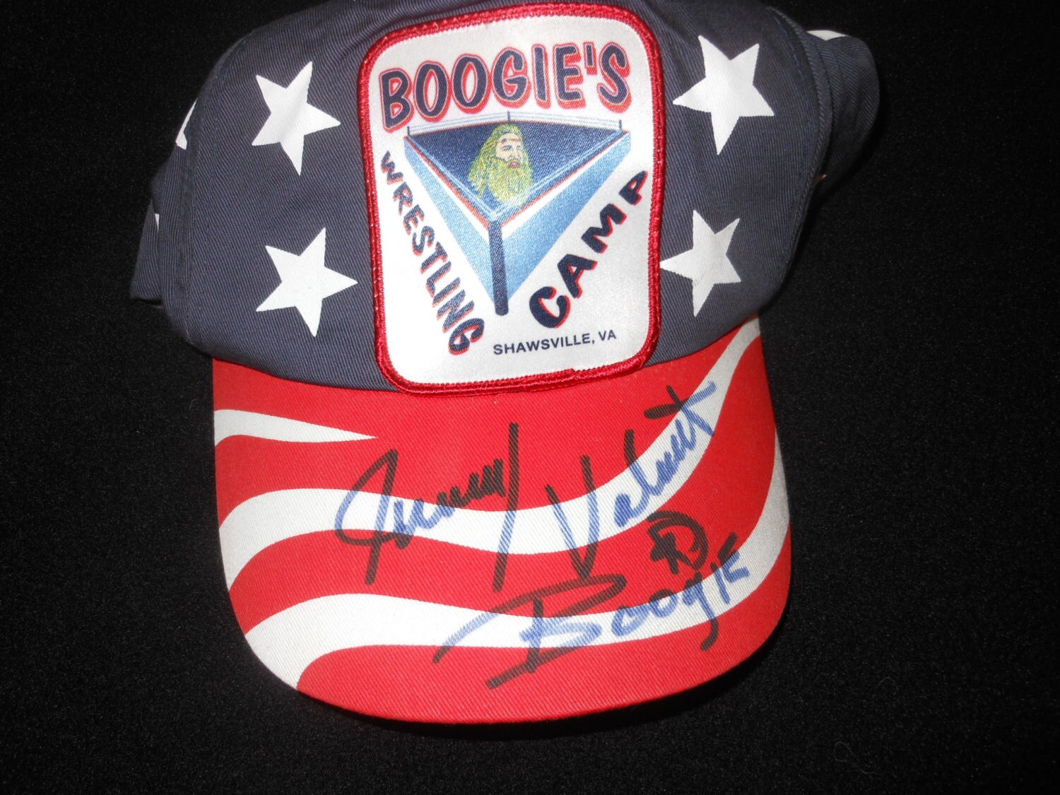 signed Boogie Woogie Man Jimmy Valiant snapback baseball cap / hat ...