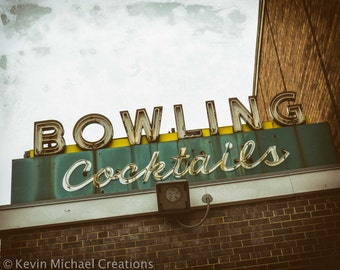 Unique bowling alley sign related items | Etsy