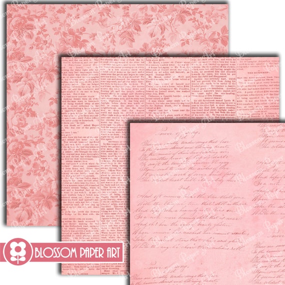 Digital Paper Texture Pink Old Digital Paper Pack