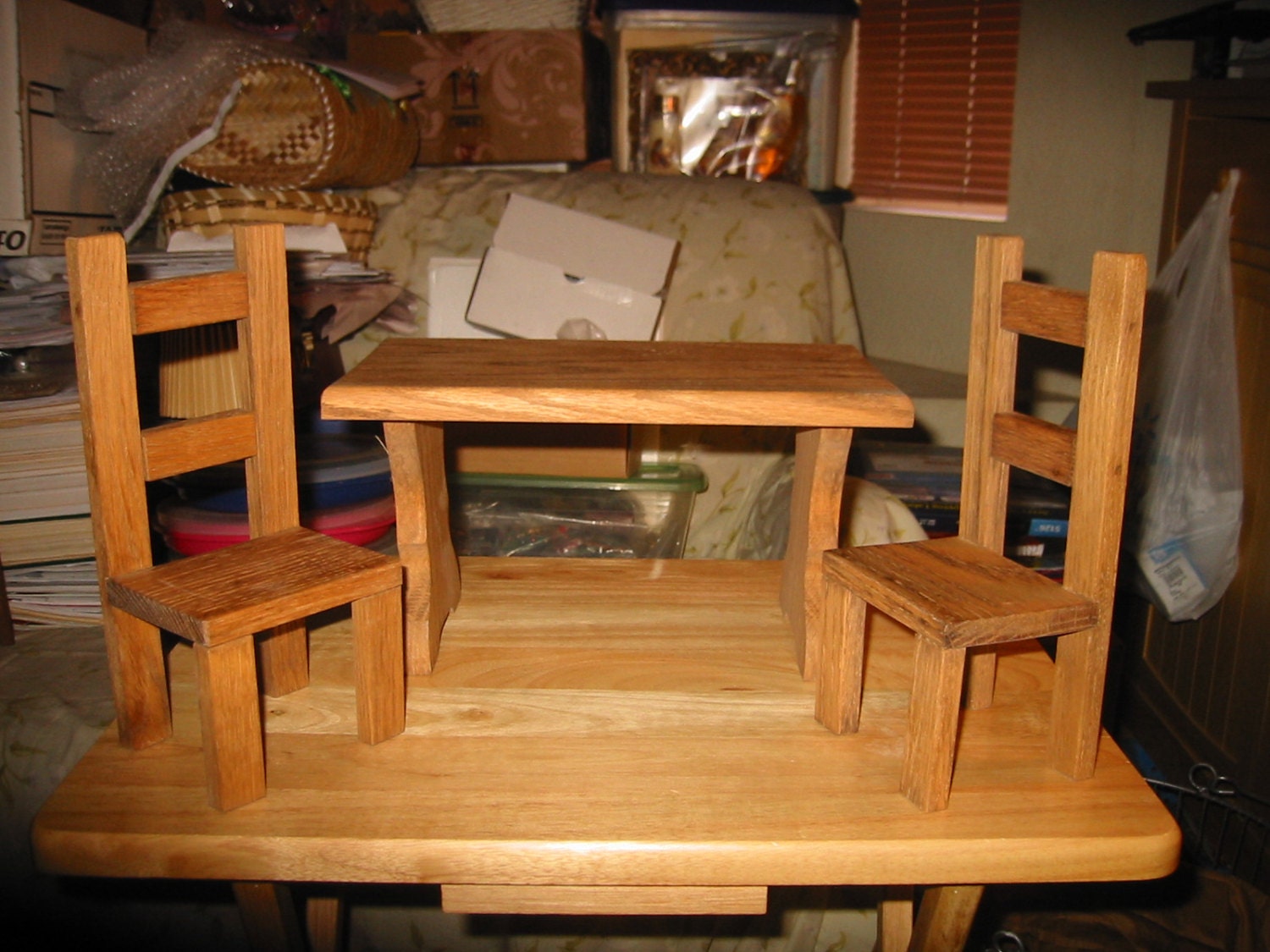 1980s Vintage Wooden Doll Table & 2 Chairs – Haute Juice