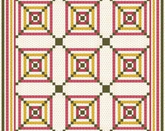 Square Dance Quilt Pattern EASY No Curved Piecing PDF