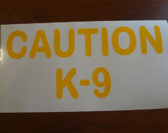 Caution k9 decal | Etsy