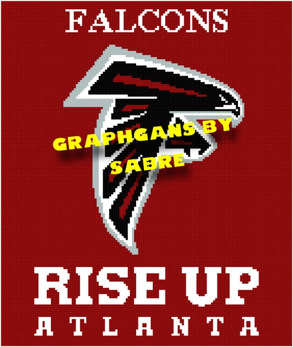 Atlanta Falcons Football Crochet Afghan Graph Pattern