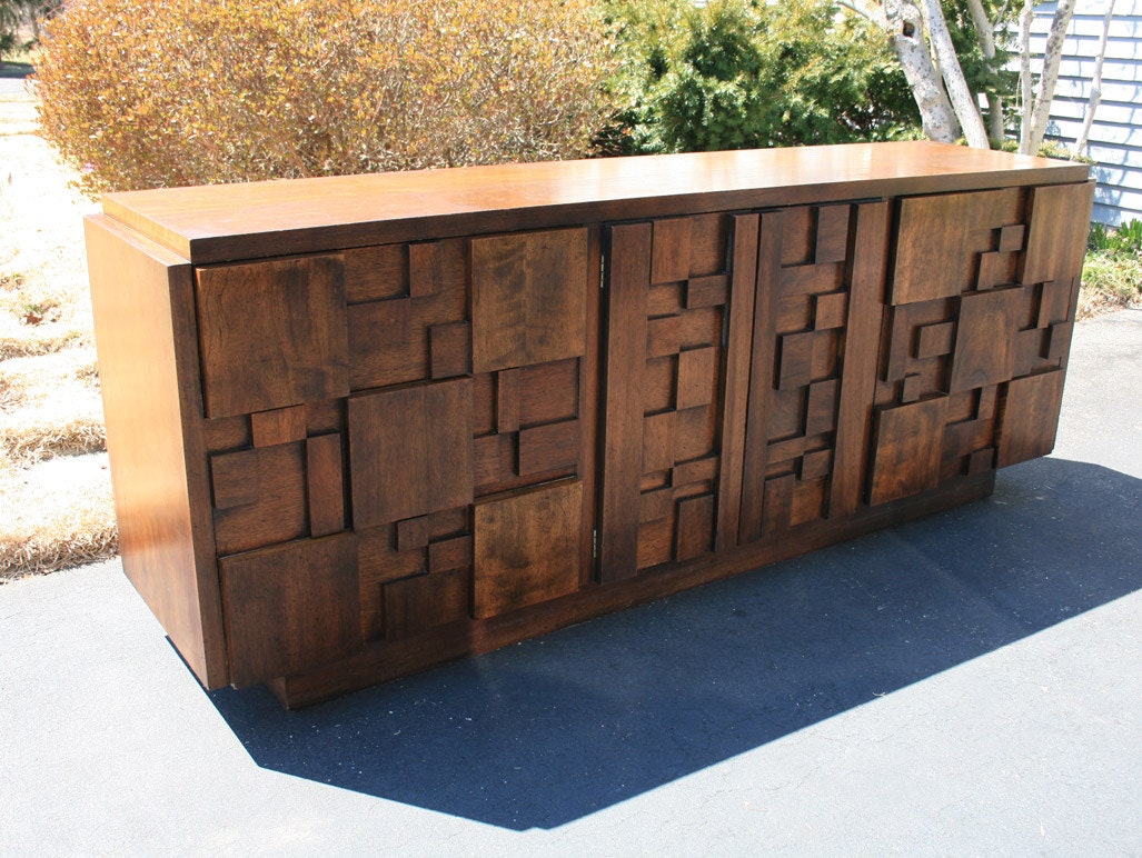 Large Lane Brutalist Block Front Dresser – Haute Juice