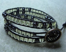 Unique vaseline glass beads related items | Etsy