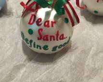 Unique dear santa ornament related items | Etsy