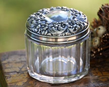 Popular items for antique powder jar on Etsy