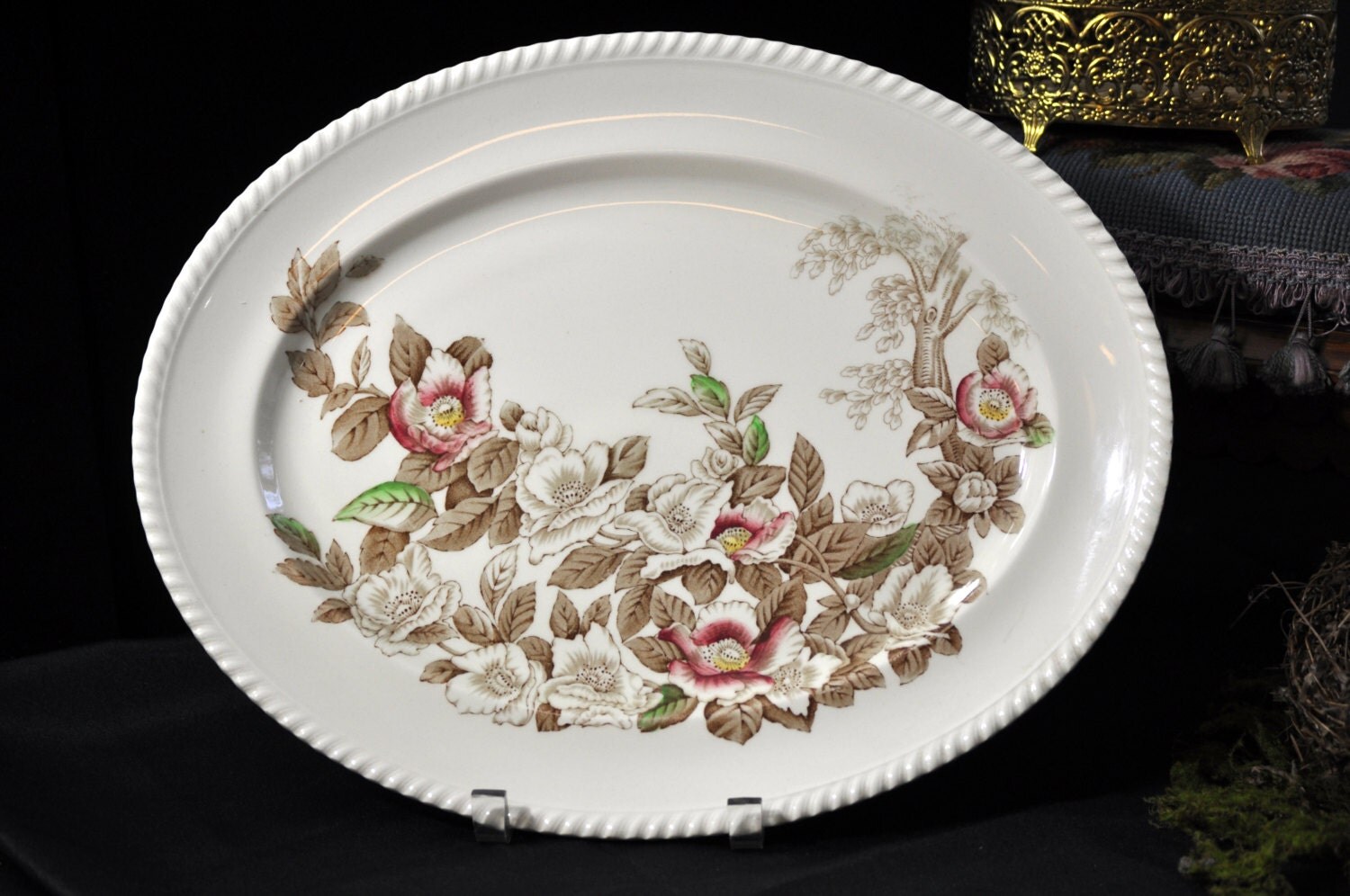 1920’s Antique Platter, England, Vintage platter,Johnson Brothers ...