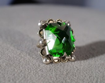 Rectangle stone ring | Etsy