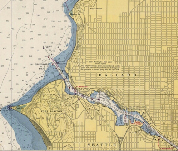 Apple Cove Point Keyport 1947 Nautical Map Washington