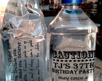 Custom Clear Bottle Labels 4 x 3