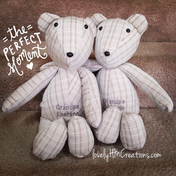 Memory Bear 17 Keepsake Embroidered by LovelyHMCreations on Etsy